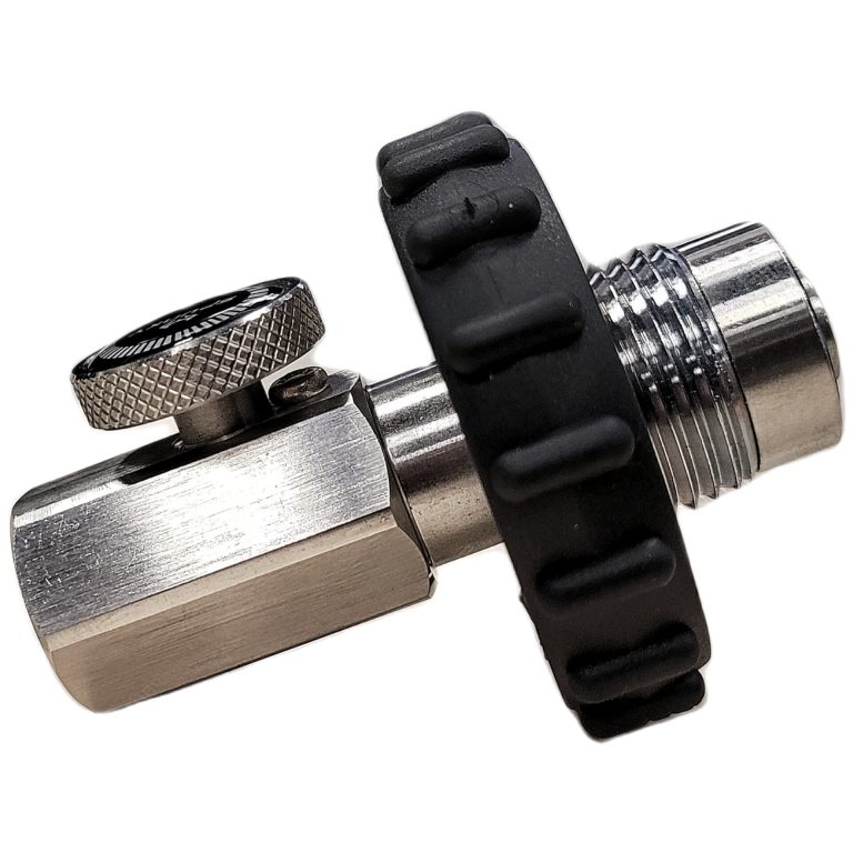 DIN SCUBA Fill Adapter to 1/4 Female NPT (w/ Bleed) – DiveAlaska